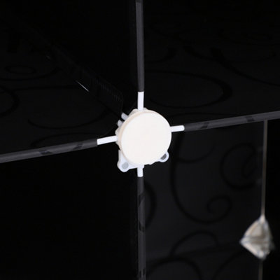 HOMCOM DIY Wardrobe Portable Interlocking Plastic Modular Closet Cube ...