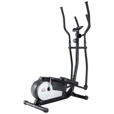 HOMCOM Elliptical Cross Trainer w/ Adjustable Resistance, LCD Monitor ...