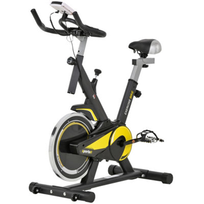 HOMCOM Exercise Bike 10KG Flywheel Cycling w/ Adjustable Resistance LCD ...