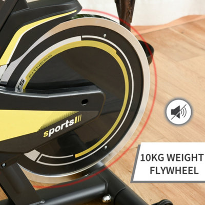 HOMCOM Exercise Bike 10KG Flywheel Cycling w/ Adjustable Resistance LCD ...