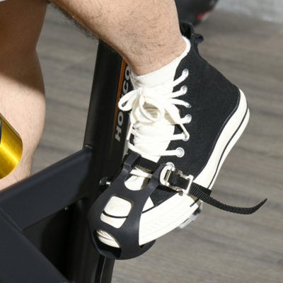 HOMCOM Exercise Bike Indoor Cycling w/ LCD Display, Heart Rate Sensor ...