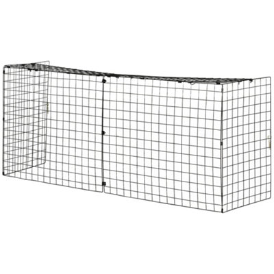 HOMCOM Fireguard Fire Safe Guard Extending Fireplace Wire Mesh Screen Cover