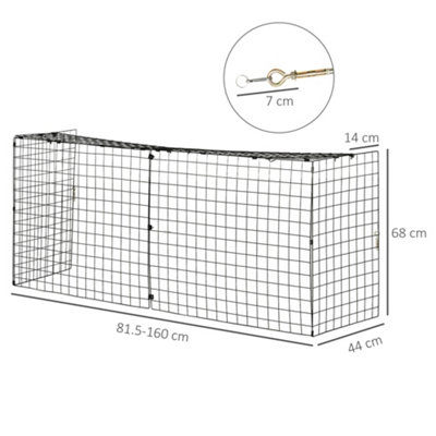 HOMCOM Fireguard Fire Safe Guard Extending Fireplace Wire Mesh Screen Cover