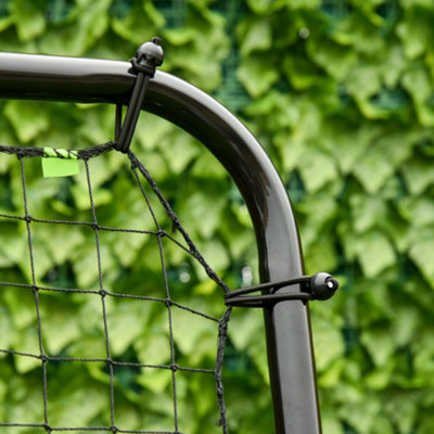 HOMCOM Foldable Football Rebounder Net Adjustable Angles with Target ...