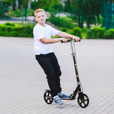HOMCOM Foldable Kick Scooter for Kids w/ Adjustable Height, Break, Big ...