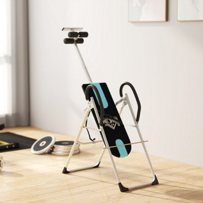 HOMCOM Foldable Therapy Gravity Inversion Table AB Exercise Bench Home ...