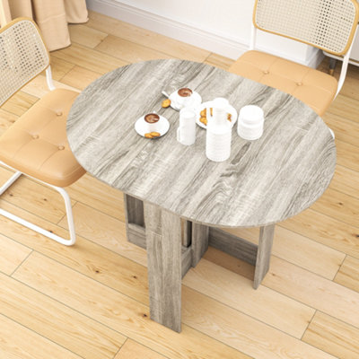 HOMCOM Folding Dining Table Foldable Drop Leaf Dinner Table for Kitchen ...