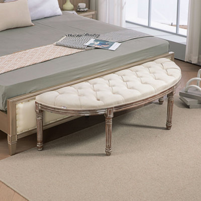 Half circle ottoman bench store