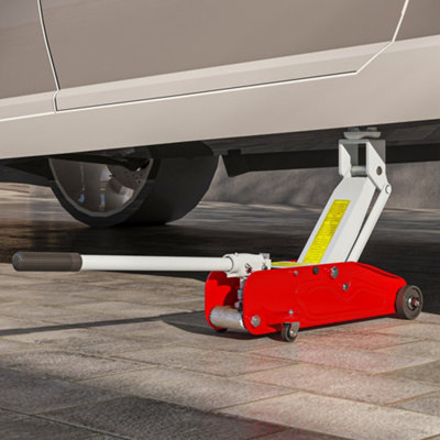 HOMCOM Hydraulic Low Profile Car Jack 2 Ton Capacity for Car Garage ...