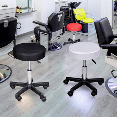 HOMCOM Hydraulic Swivel Salon Spa Stool Height Adjustable Facial ...