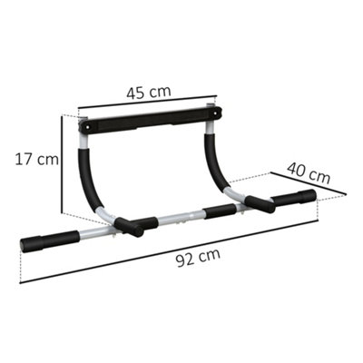 HOMCOM Indoor Fitness Door Horizontal Bar Pull-ups Home Gym Upper Body ...
