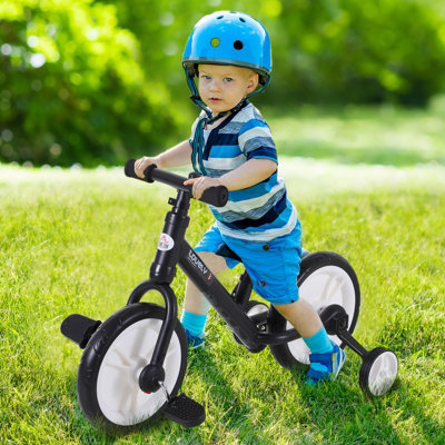 HOMCOM Kids Balance Training Bike Toy w/ Stabilizers For Child 2-5 ...