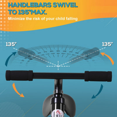 HOMCOM Kids Balance Training Bike Toy w/ Stabilizers For Child 2-5 ...