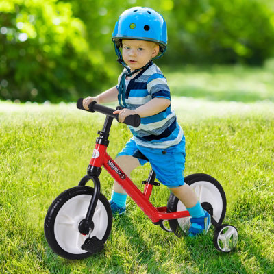 HOMCOM Kids Balance Training Bike Toy w/ Stabilizers For Child 2-5 ...