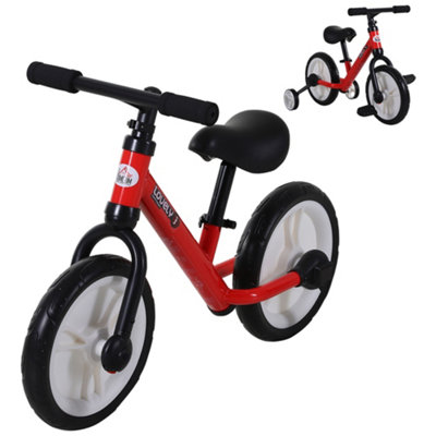 HOMCOM Kids Balance Training Bike Toy w/ Stabilizers For Child 2-5 ...