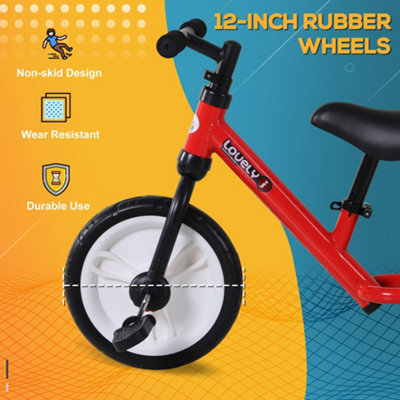 HOMCOM Kids Balance Training Bike Toy w/ Stabilizers For Child 2-5 ...