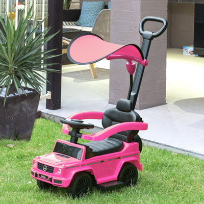 HOMCOM Kids Ride-on Push Car 3 in 1 Benz G350 Baby Floor Slider Walker ...