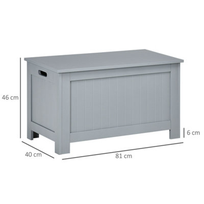 HOMCOM Large Storage Box Toy Chest Cabinet Unit Organizer with Safety ...