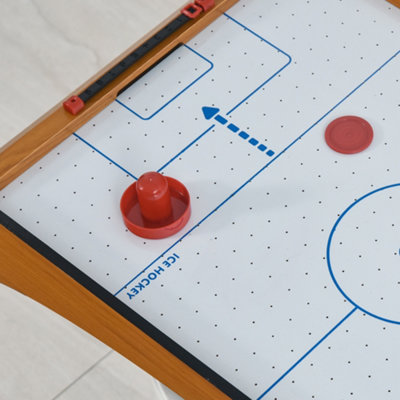 HOMCOM Mini Air Hockey Tabletop Game w/ 2 Pucks Pushers Fan Scoreboard ...