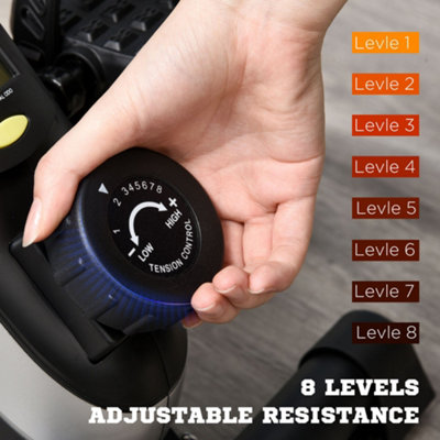 HOMCOM Mini Exercise Bike 8 Levels Magnetic Resistance Leg Fitness LCD ...