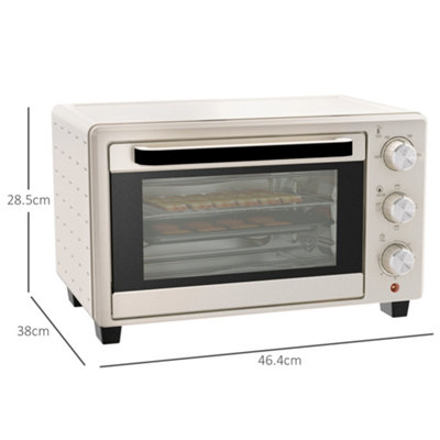 Toaster Ovens With Timer HOMCOM 21L Electric Grill W/ Adjustable Temp ...