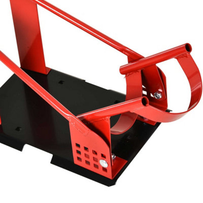 HOMCOM Motorcycle Wheel Chock 8-15.5 cm Metal Holder For Truck And Trailer