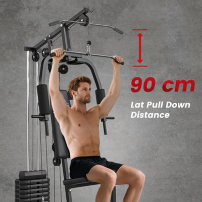 HOMCOM Multifunction Home Gym Machine with 45kg Weights for Full Body ...