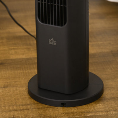 HOMCOM Oscillating Tower Fan Floor Fan with 4H Timer for Home Office Black