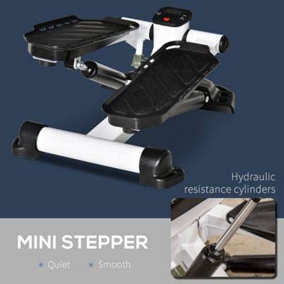 HOMCOM Portable Mini Stepper Step Machine for Home Gym Office Exercise ...
