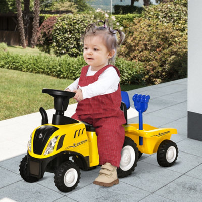 HOMCOM Ride On Tractor Toddler Walker Foot To Floor Slider 12-36 Months ...
