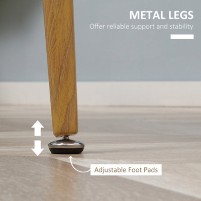 HOMCOM Round Dining Table with Matte Top Metal legs, Kitchen Table for ...