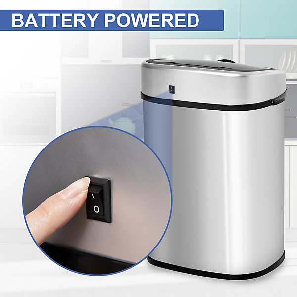 HOMCOM Sensor Dustbin Touchless Trash Can Automatic Stainless Steel 58L HOMCOM Sensor Dustbin Touchless Trash Can Automatic Stainless Steel 58L