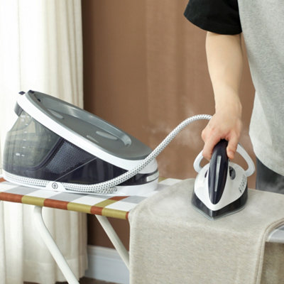 HOMCOM Steam Generator Iron, Large Water Tank, Energy-Saving, Self-Cleaning
