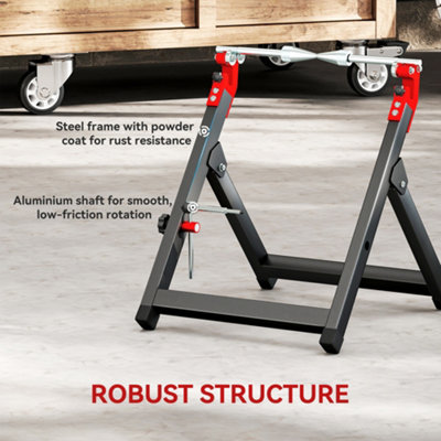 HOMCOM Steel Motorcycle Wheel Balancer Truing Stand with Spoke Wrench ...