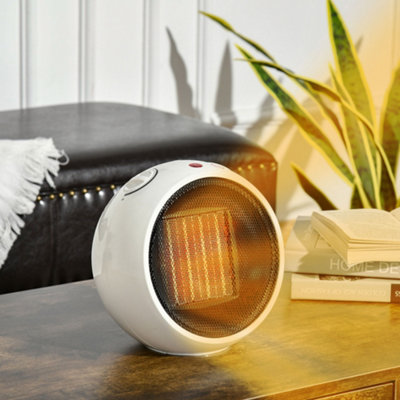 HOMCOM Table Top Space Heater, Ceramic Electric Heater with 3 Heating ...