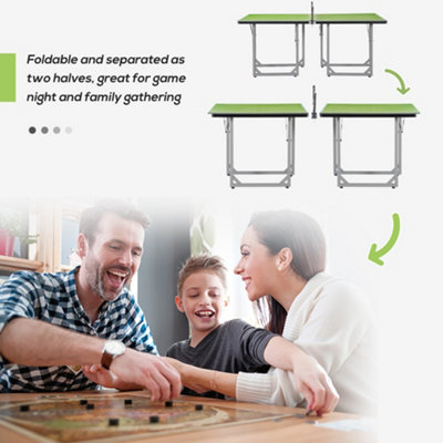 HOMCOM Tennis Table Ping Pong Foldable with Net Game Steel 182cm Indoor ...