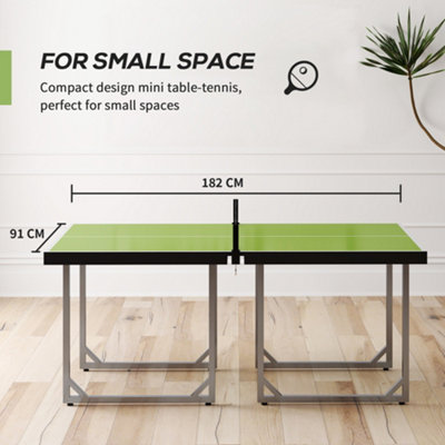 HOMCOM Tennis Table Ping Pong Foldable with Net Game Steel 182cm Indoor ...