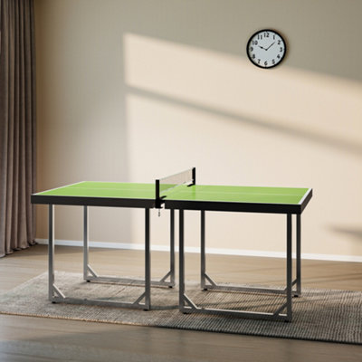 HOMCOM Tennis Table Ping Pong Foldable with Net Game Steel 182cm Indoor ...