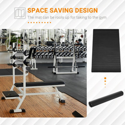 HOMCOM Thick Equipment Mat Gym Exercise Fitness Workout Tranining Bike ...