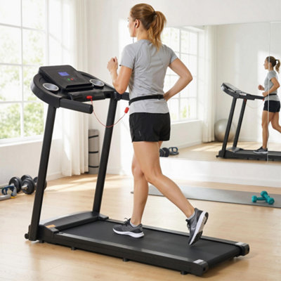 HOMCOM Treadmill 1.5HP Electric Motorised Running Machine w/ LED Display