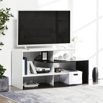 HOMCOM TV Unit Cabinet for TVs up to 32"-55" W/ Storage Shelves, Black
