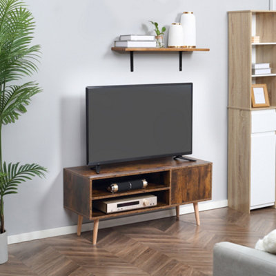 HOMCOM TV Unit Cabinet for TVs up to 55Inches with Cupboard Shelves ...