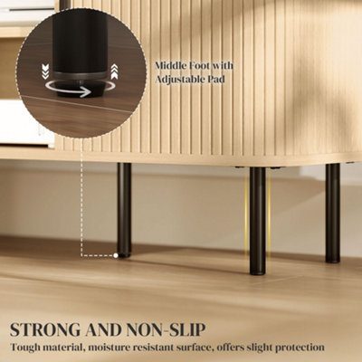 HOMCOM TV Unit for Living Room, TV Stand, Oak Tone