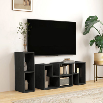 HOMCOM TV Unit for TVs up to 75 Inches, Free Combination TV Stand, Black