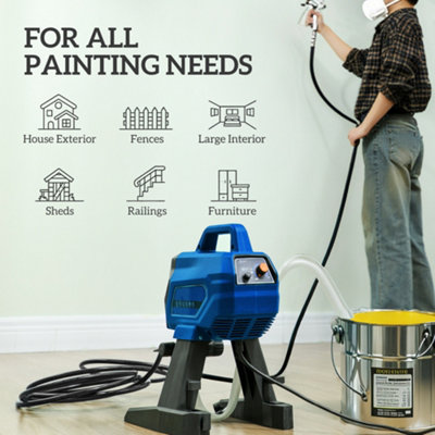 HOMCOM Wall Spray Gun, Airless Paint Sprayer for Wall Painting, 200 Bar