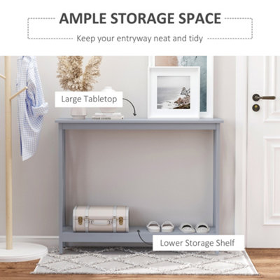 HOMCOM Wooden Console Table Storage Drawer Shelf Entryway Display Stand