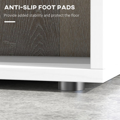 HOMCOM Wooden Storage Display Unit Bookshelf Bookcase Dividers S Shaped ...