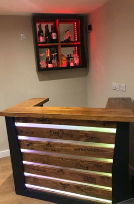 Home Bar - Modern Reclaimed Led Indoor Drink Bar
