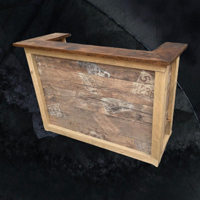 Home Bar Rustic Oak Large 140/55/105 cm - Interior Drinks Cabinet Bar
