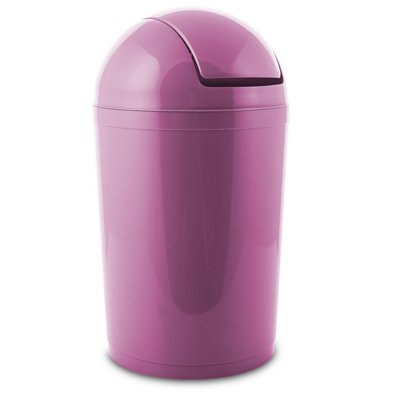 Home Centre Compact Plastic Swing Top Waste Bin 15 Litre Purple House ...